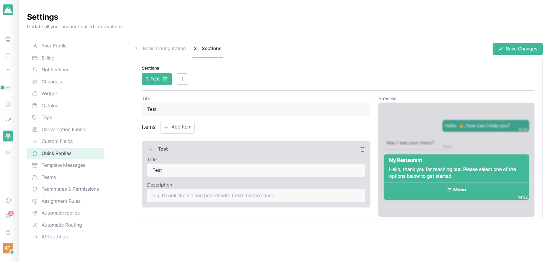 How to send an interactive response on WhatsApp – Callbell